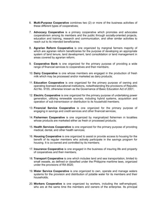 Cda registration of-cooperatives (cda) | PDF