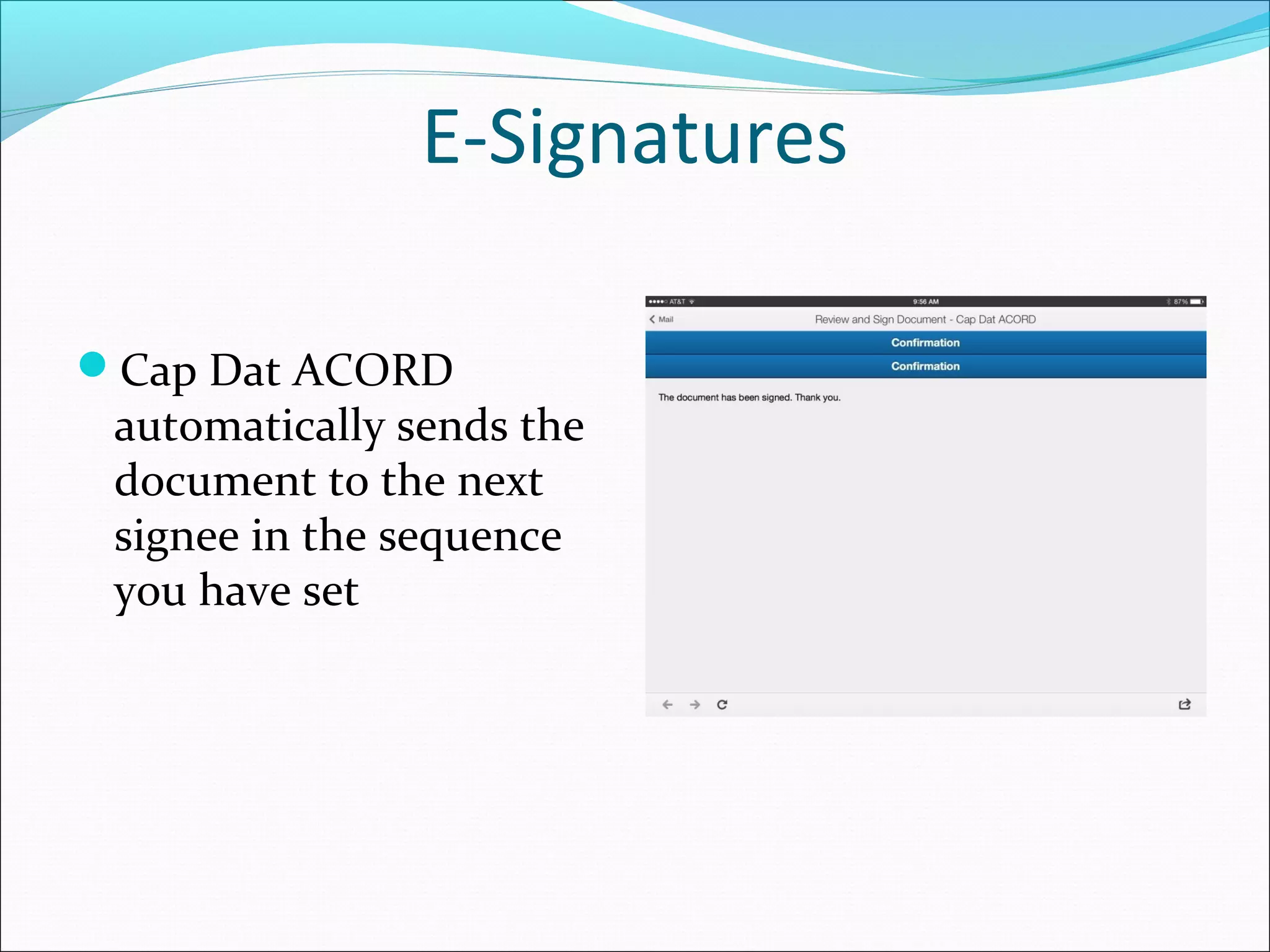 Cap Dat ACORD e-Signatures | PPT