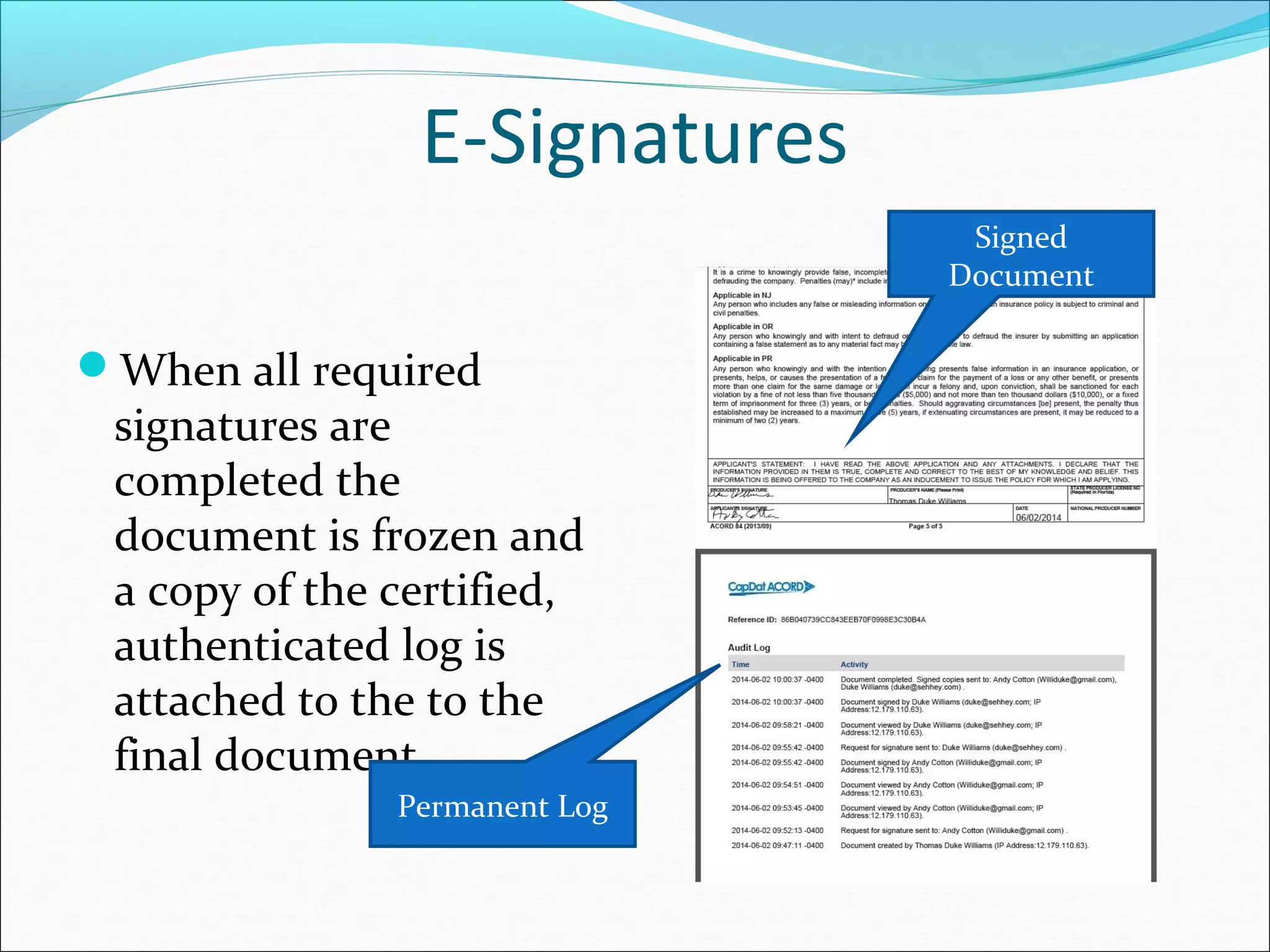 Cap Dat ACORD e-Signatures | PPT