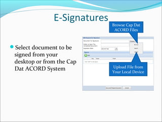 Cap Dat ACORD e-Signatures | PPT