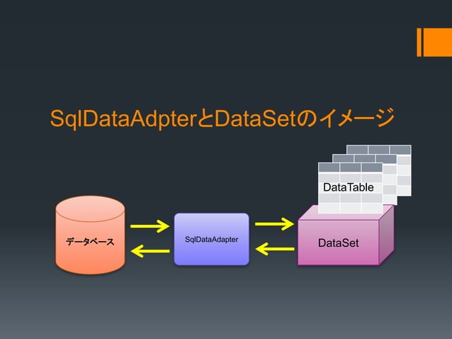 C# Database操作5 SqlDataAdapterを使用したデータの取得- | PPT