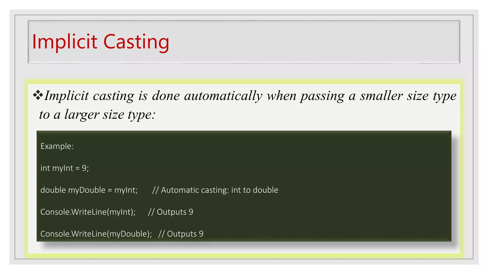 data types in C-Sharp (C#) | PPTX