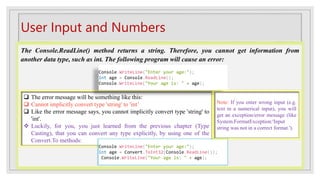 data types in C-Sharp (C#) | PPTX