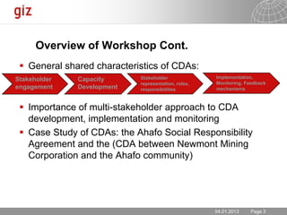 Community Development Agreement Working Group Planning Meeting ...