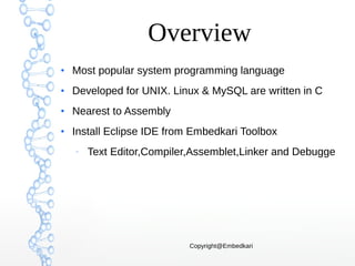 Learn C day1 @https://youtu.be/NeGCA8ruvww | PPT