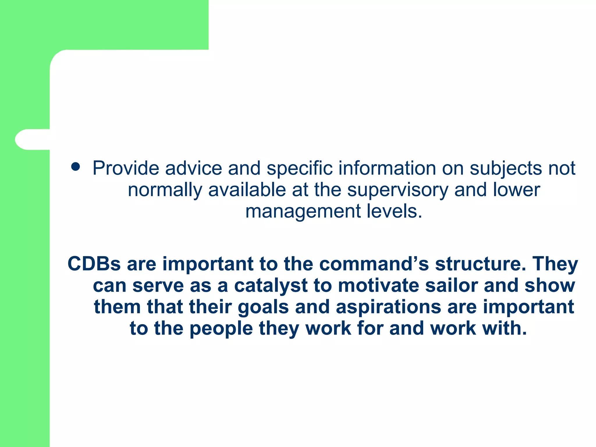 CDB, Career Development Board | PPT