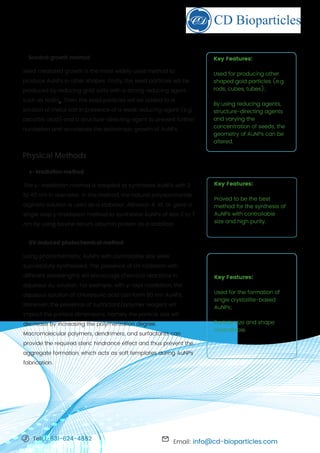 Current Methods for Synthesis of Gold Nanoparticles | PDF