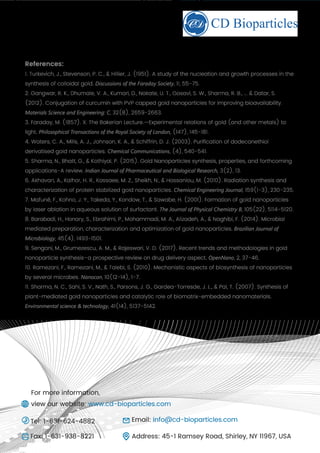 Current Methods for Synthesis of Gold Nanoparticles | PDF