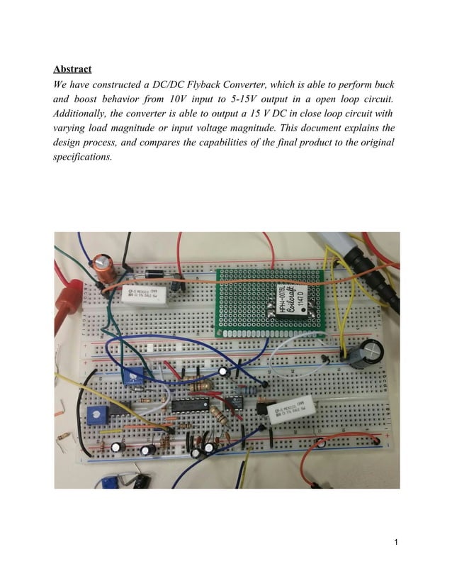 EE452_Flyback Convert | PDF