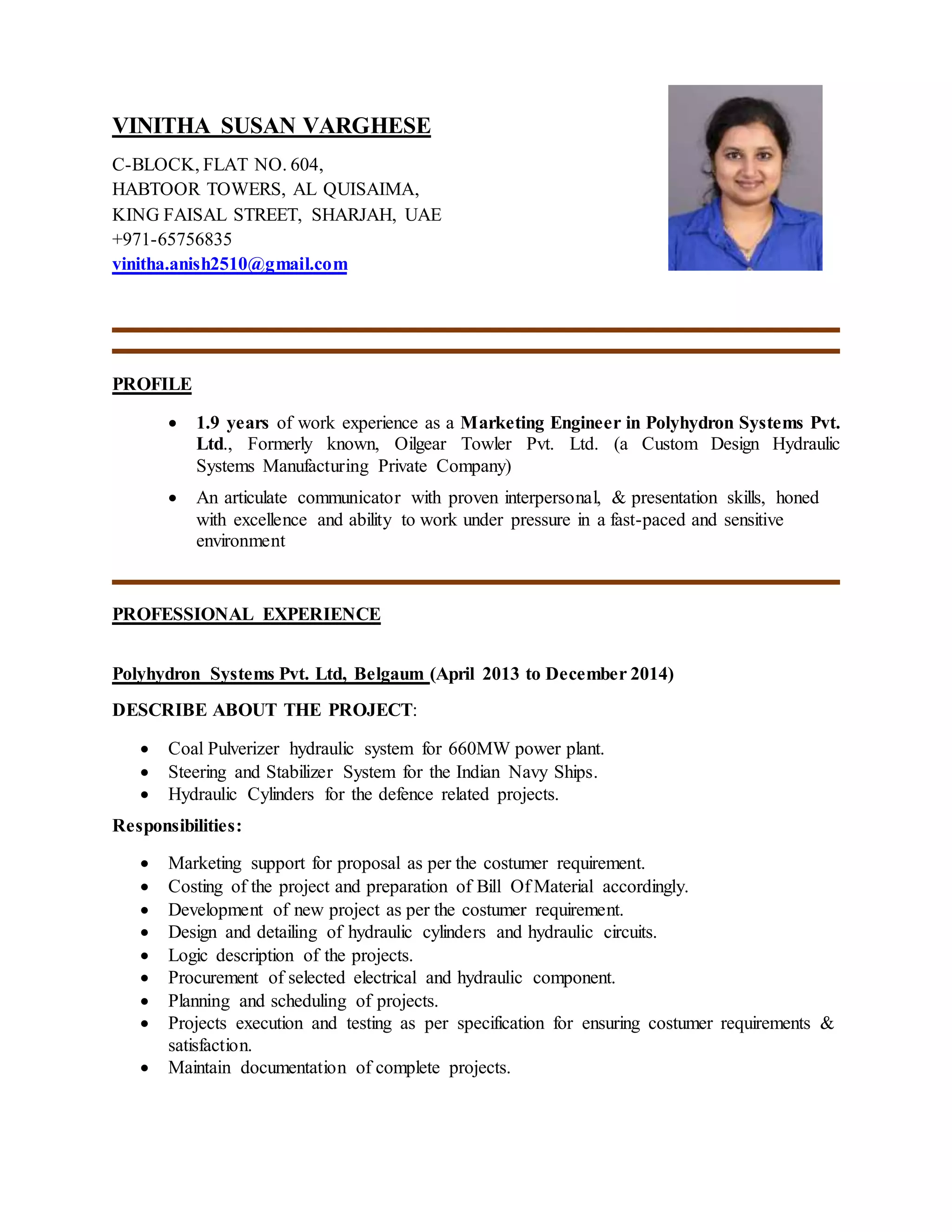 Vinitha Susan Varghese CV | DOCX