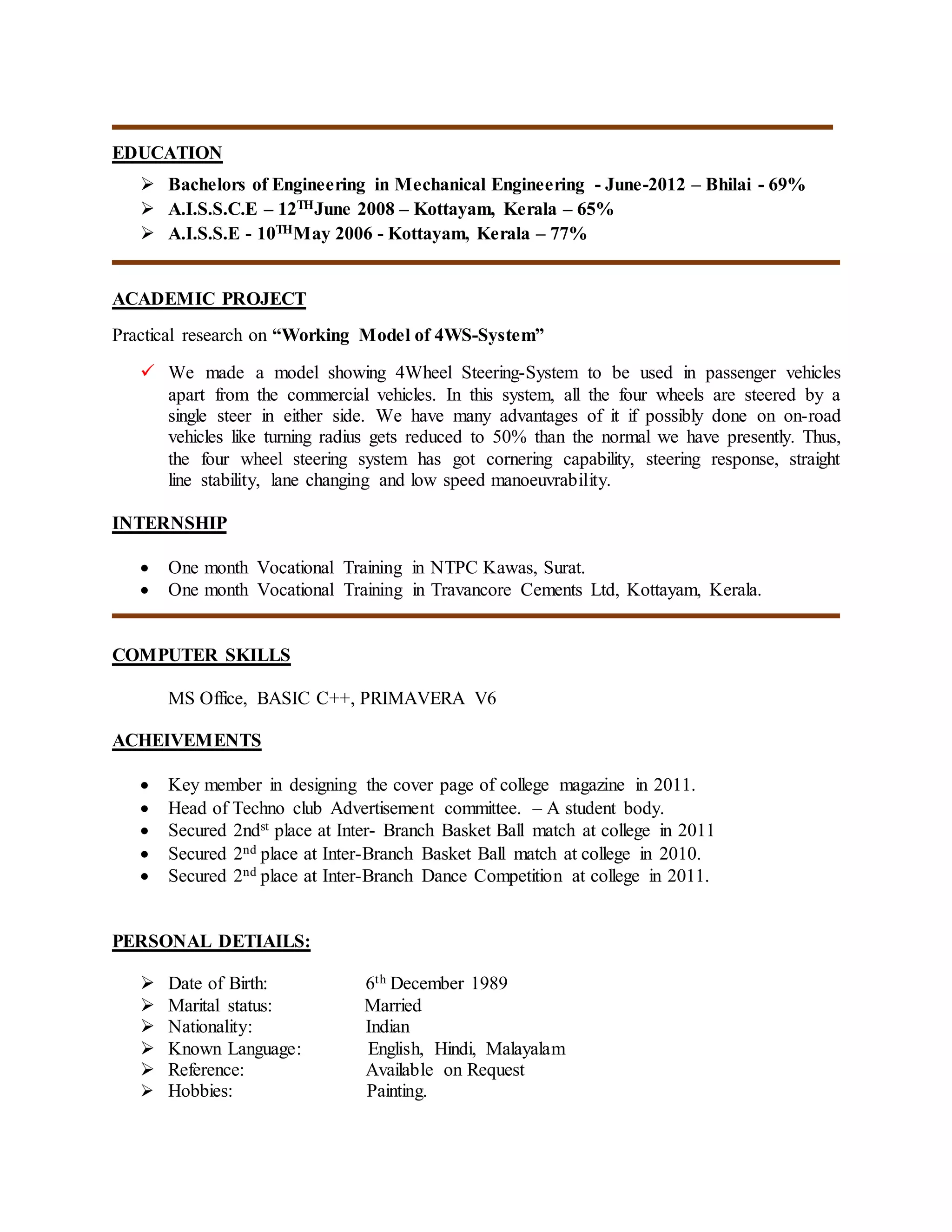 Vinitha Susan Varghese CV | DOCX