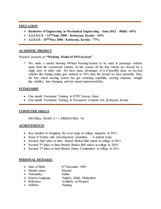 Vinitha Susan Varghese CV | DOCX | Careers