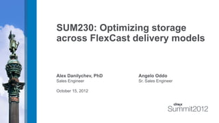 SUM230 Optimizing storage across FlexCast delivery models | PPT