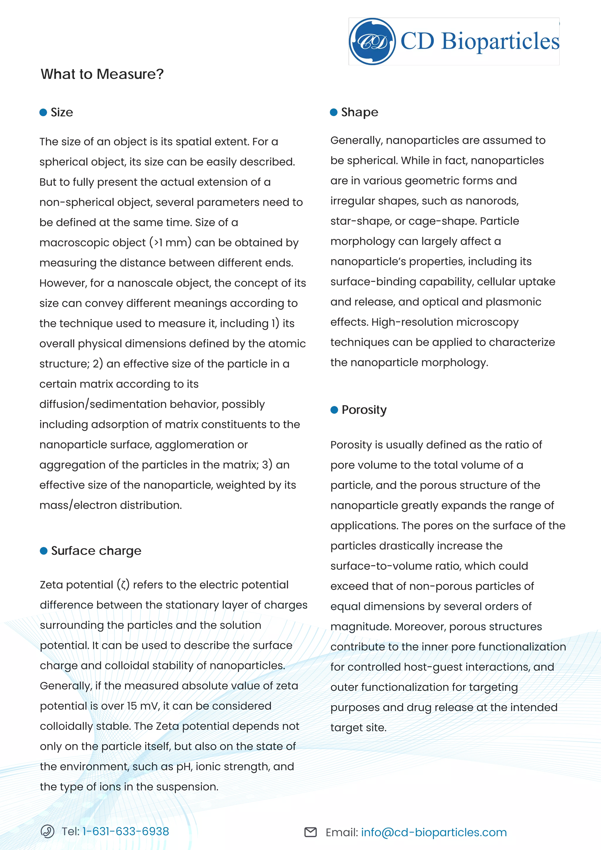 Characterization Techniques for Nanoparticles | PDF