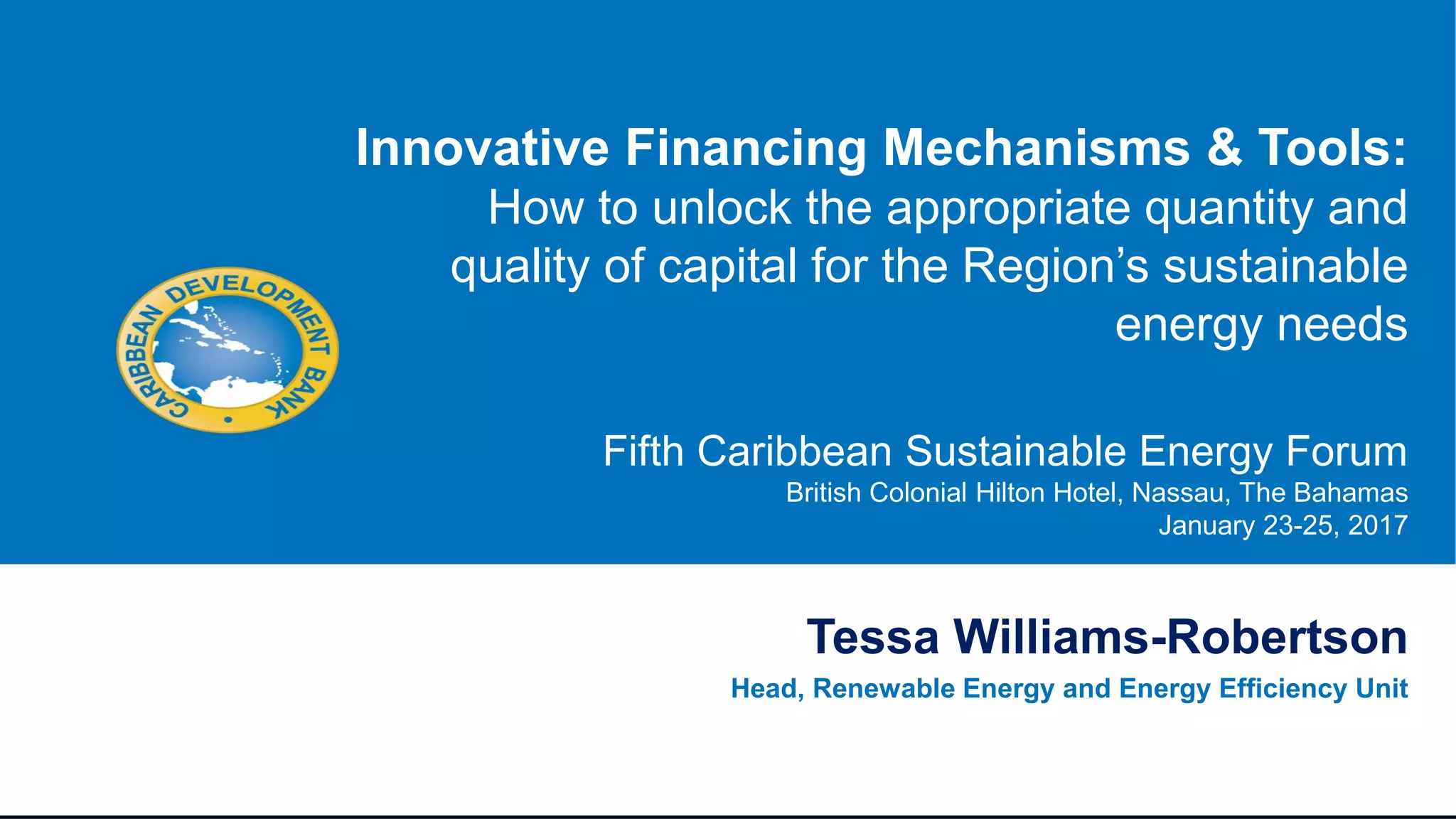 Innovative Financing Mechanisms and Tools | PDF