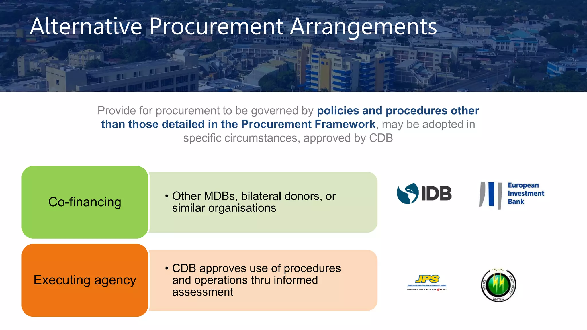 Overview of CDB's new Procurement Framework | PDF