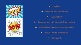 Overview of CDB's new Procurement Framework | PDF