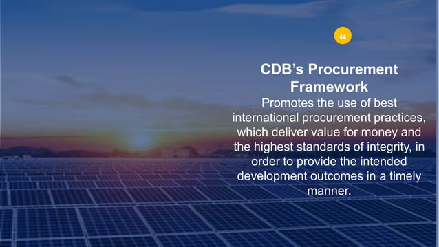 Overview of CDB's new Procurement Framework | PDF | Business | Business ...