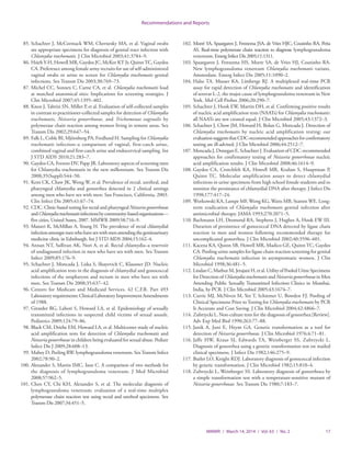 CDC. Recommendations for the Laboratory Based Detections of STDs. March ...