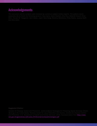 CDC 2018-Evidence-Based-Strategies For Preventing Opioid Overdose | PDF