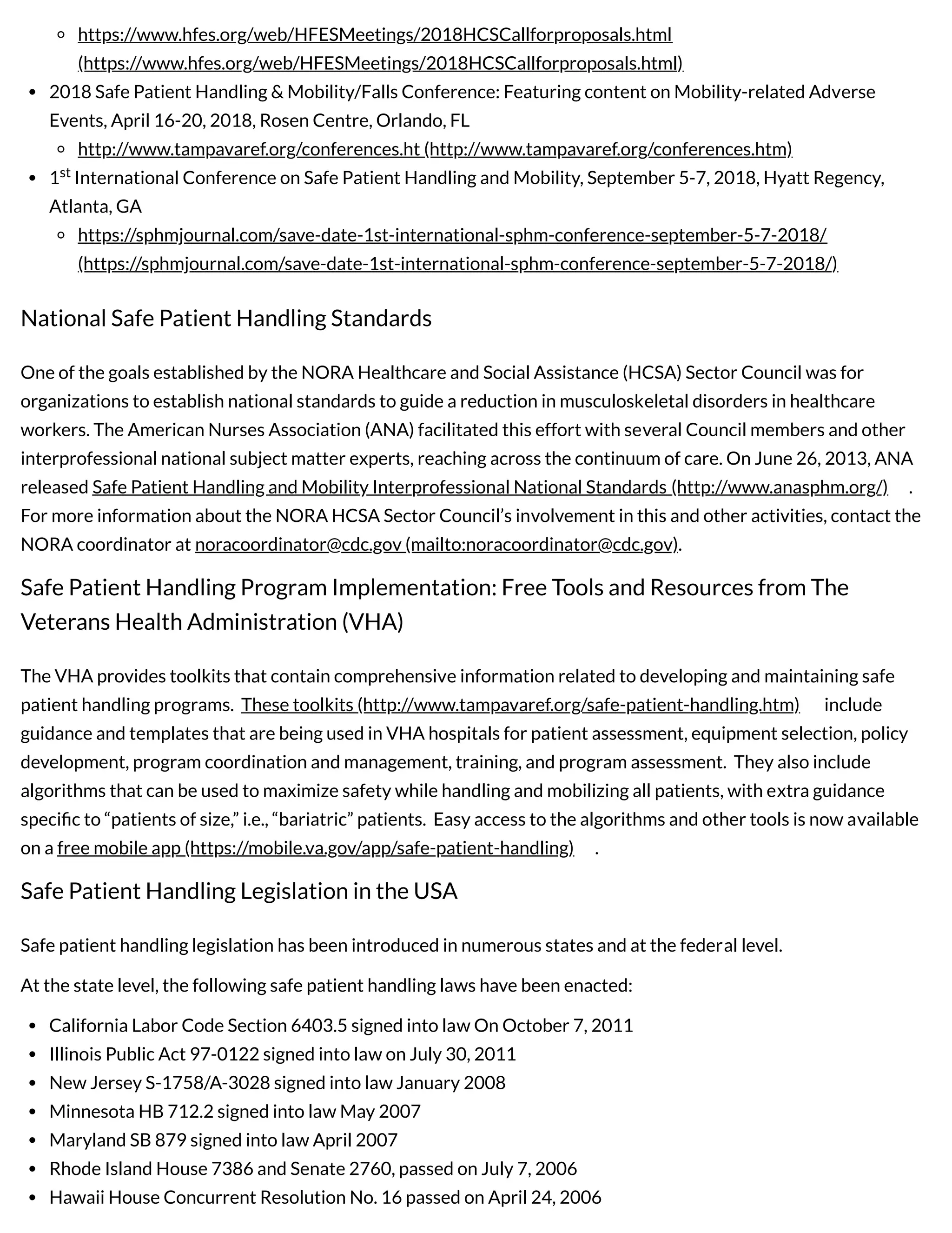 Cdc safe patient handling and mobility (sphm) - niosh workplace safety and health topic | PDF ...