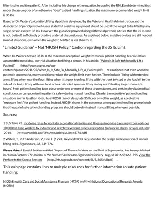 Cdc safe patient handling and mobility (sphm) - niosh workplace safety ...