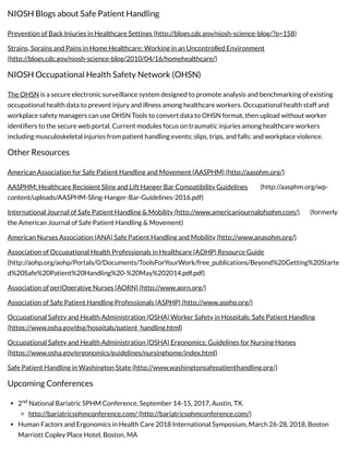 Cdc safe patient handling and mobility (sphm) - niosh workplace safety ...