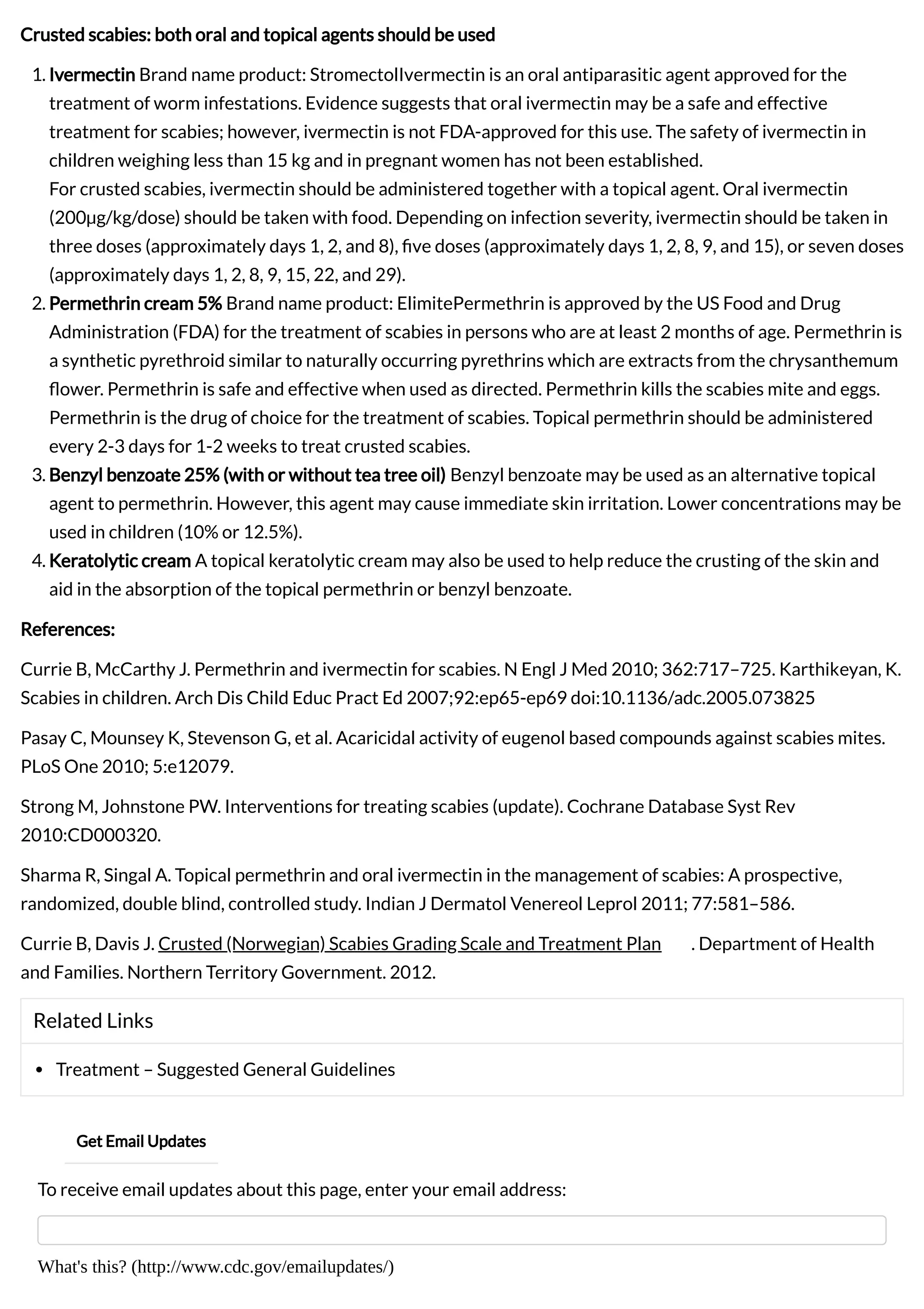 Cdc scabies - medications | PDF