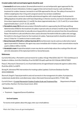 Cdc scabies - medications | PDF