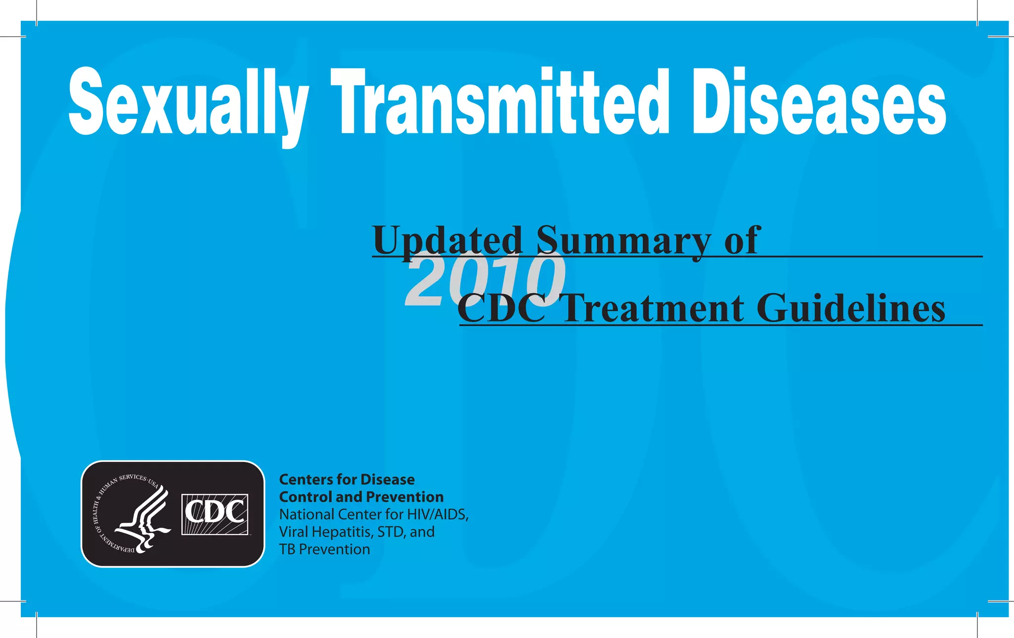 Global Medical Cures™ | Sexually Transmitted Diseases (CDC Treatment Guidelines) | PDF