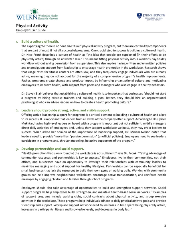 Cdc physical activity employer guide | PDF