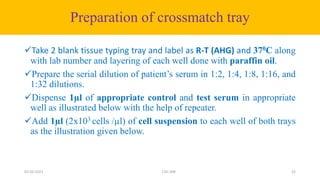 CDC-XM / Complement dependent cytotoxicity -crossmatch | PPTX