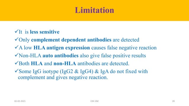 CDC-XM / Complement dependent cytotoxicity -crossmatch | PPT