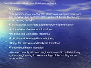 Mechatronics, Embedded System, | PPT