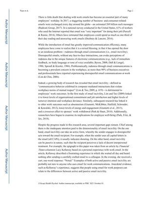 Cyber Incivility and its impact | PDF