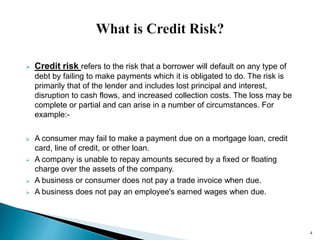 Credit Risk- Prob. of Default | PPT