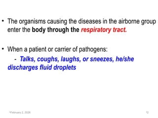 Communicable diseases control airborne disease | PPTX