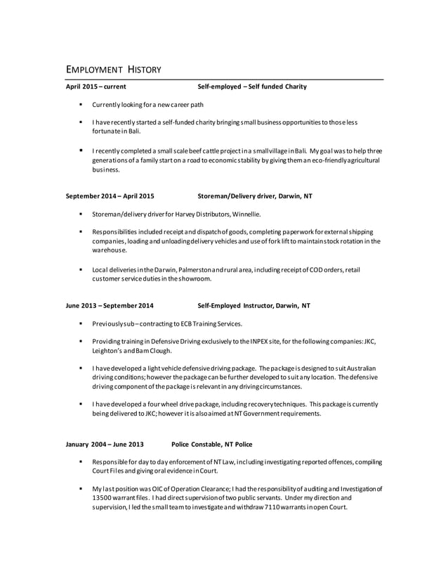 Troy Cramp - CV | DOCX | Commercial Trucks | Auto Body Styles