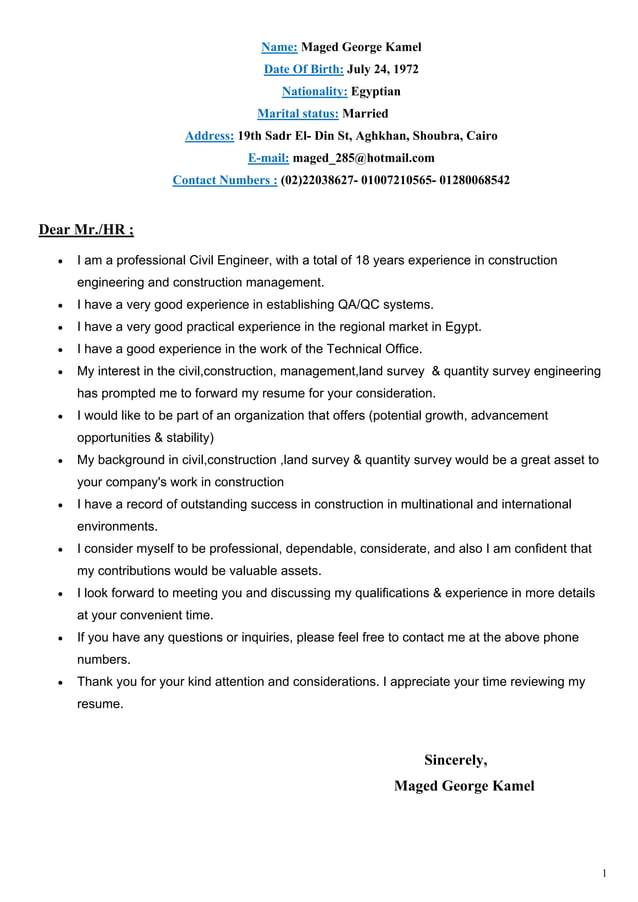 Maged George Kamel C.V | PDF