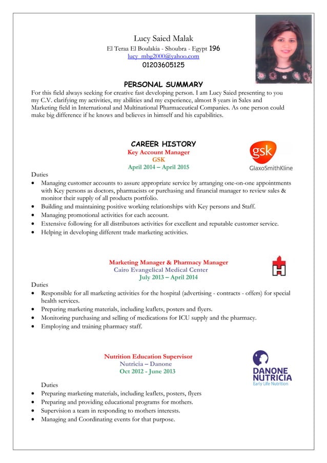 Lucy Said Cv | DOC | Pharmaceutical Industry | Industries