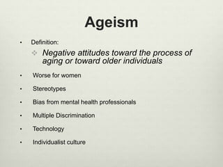 Counseling Older Adults Presentation | PPTX