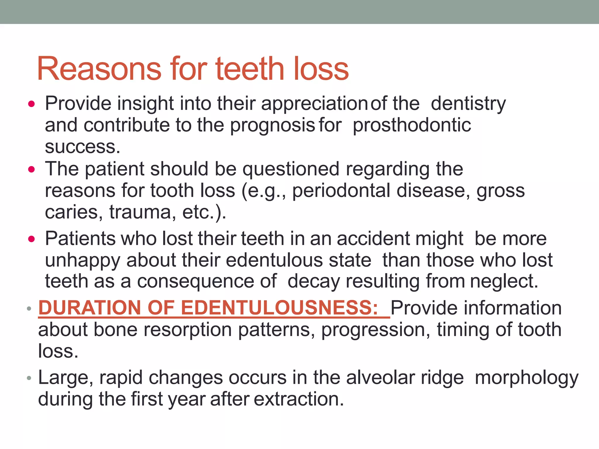 Complete denture case history | PPTX