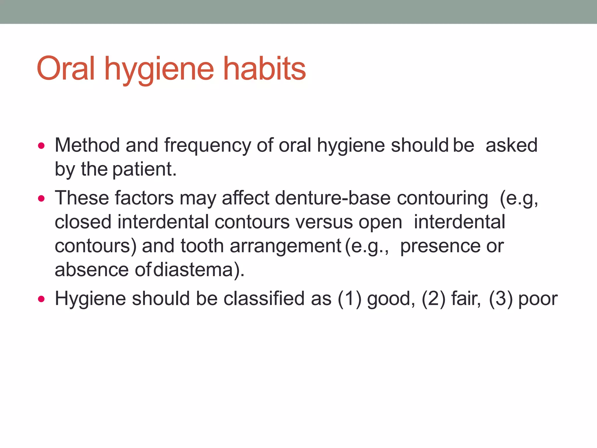 Complete denture case history | PPTX