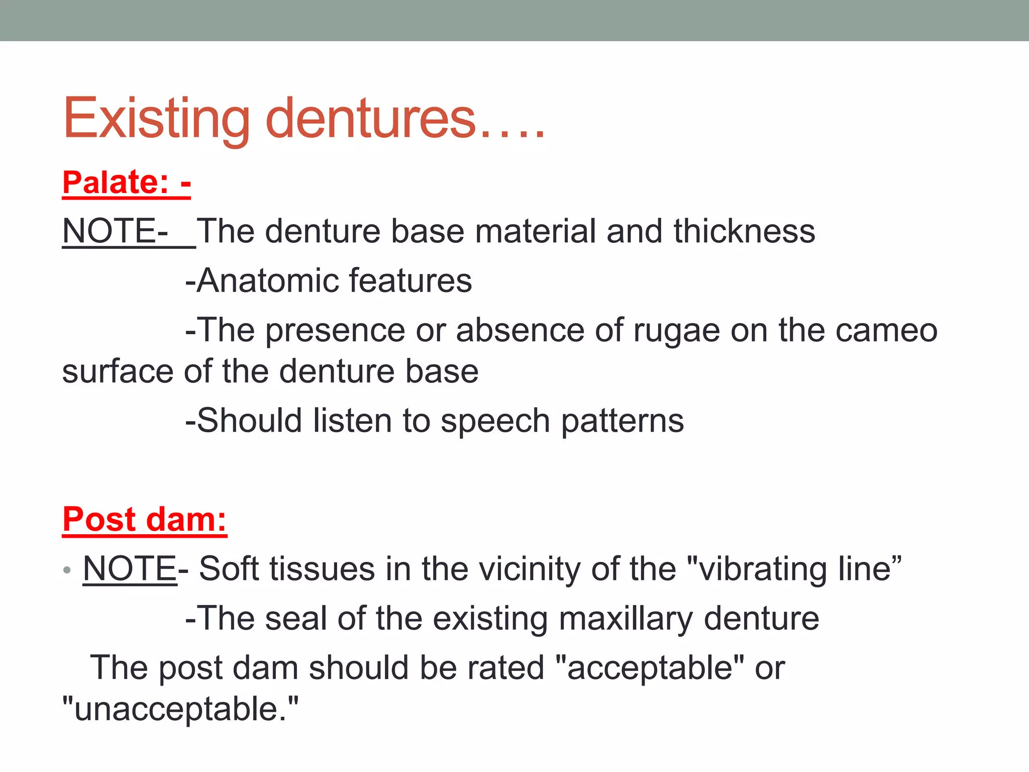 Complete denture case history | PPTX
