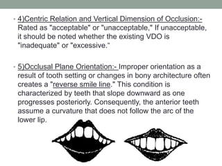 Complete denture case history | PPTX
