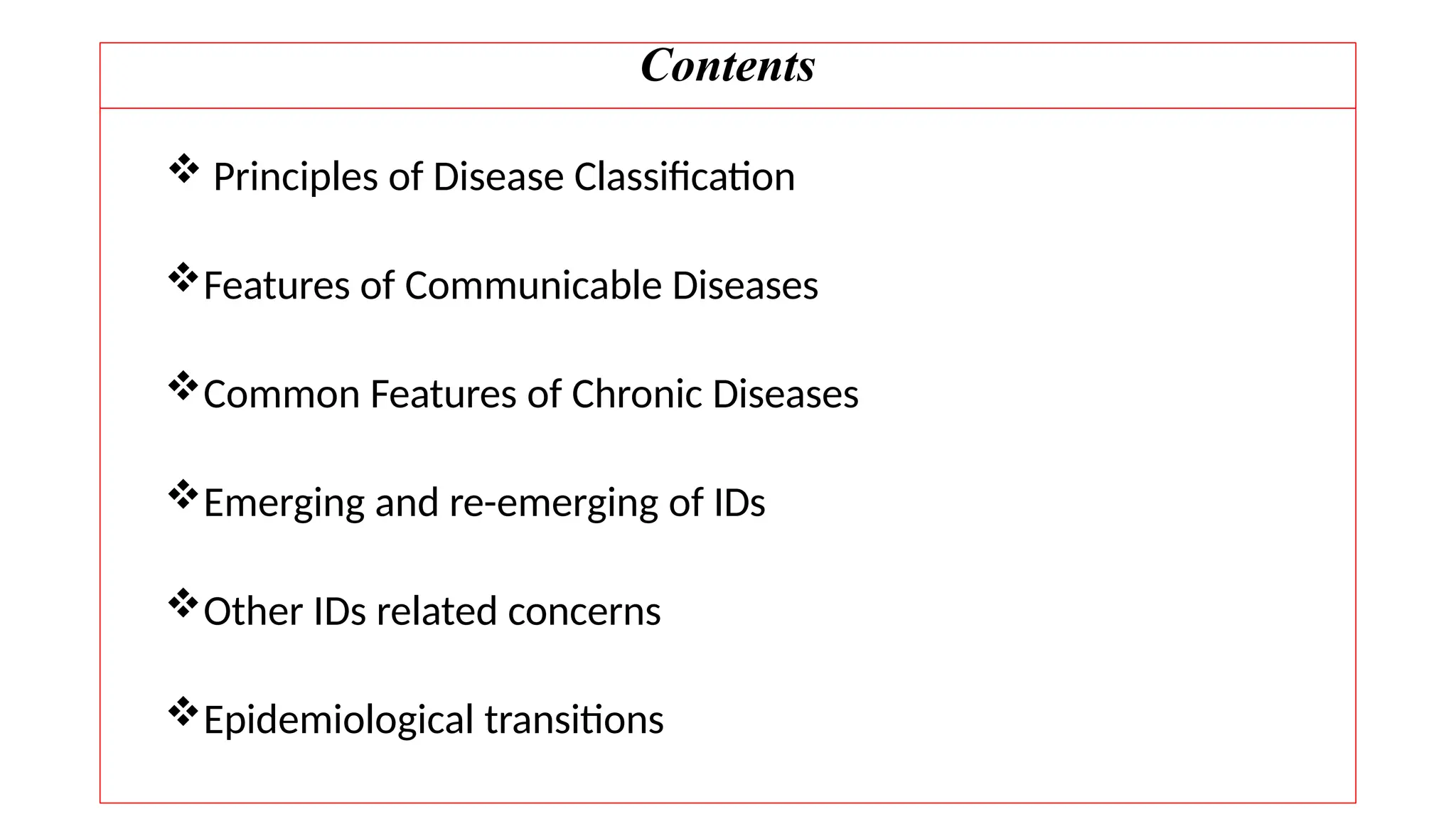 Principles of disease prevention and control | PPTX
