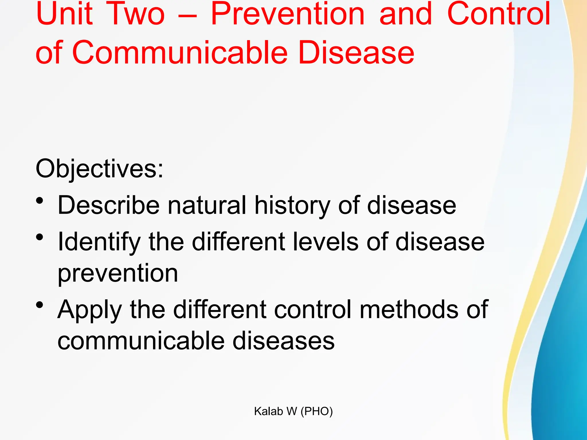 Communicable disease control for nursing students | PPTX