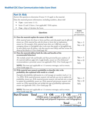 Cdc comm index score sheet | PDF