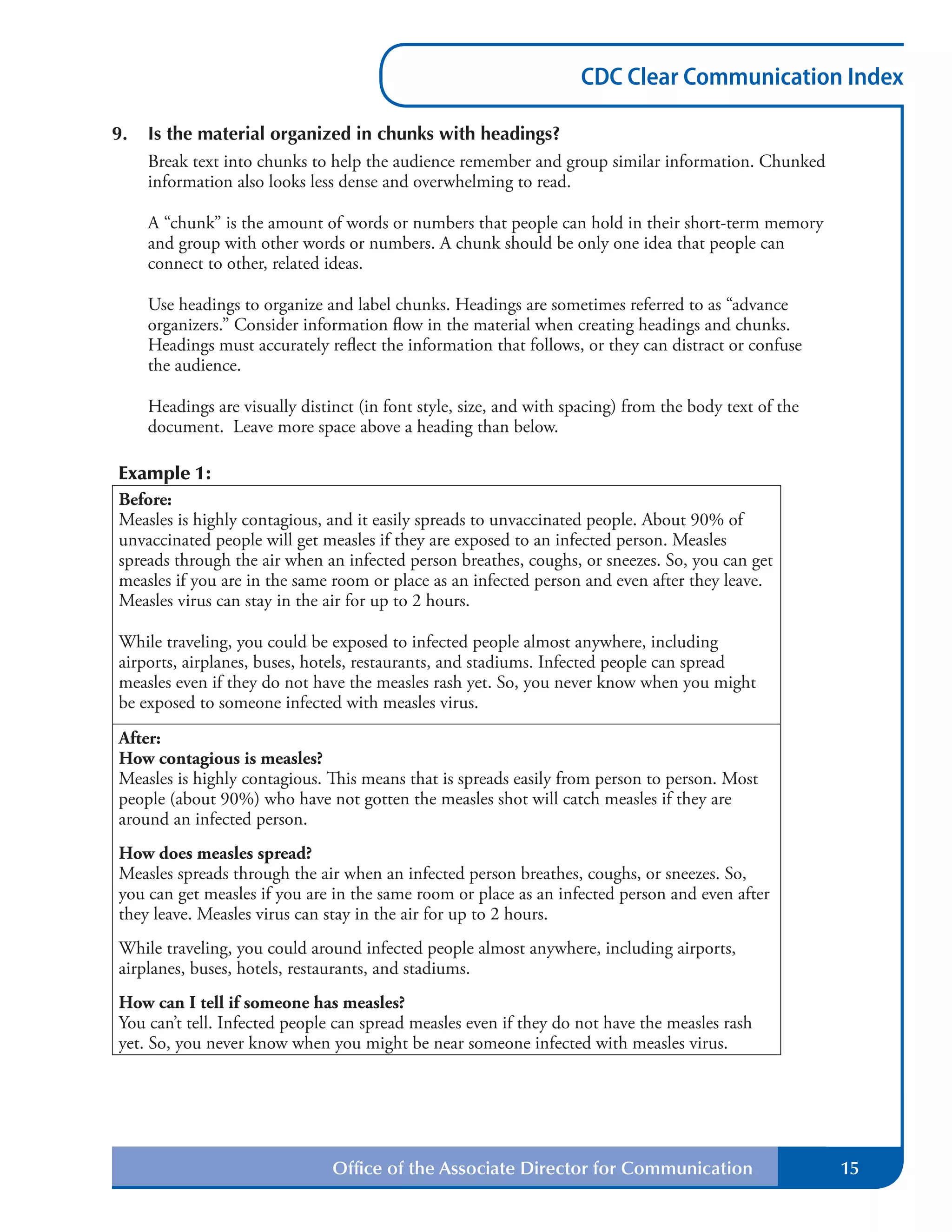 Cdc communication index | PDF | Medical Health