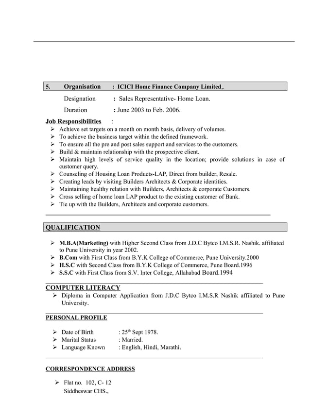 Resume - kamlesh | DOC | Sales | Business